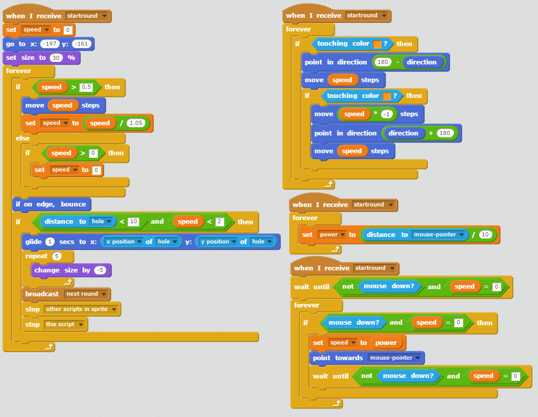 Scratch Mini Golf Easy Game Tutorial Scratch Game Video Tutorials